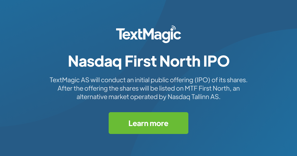 TextMagic IPO | Nasdaq First North Baltic (English)